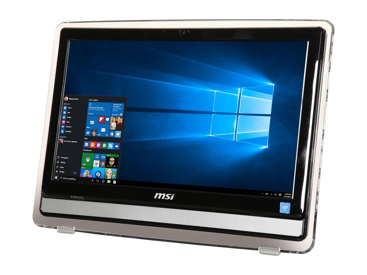 Open Box: MSI All-in-One Computer Pro 22ET 4BW-025US Intel Pentium ...
