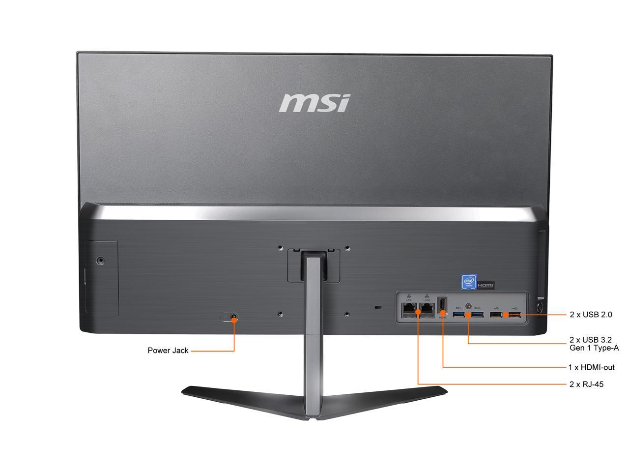 MSI All-in-One Computer PRO 24X 10M-406US Pentium Gold 6405U (2.40 GHz ...