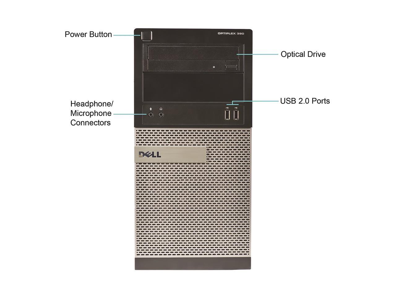 Refurbished: DELL 390 Desktop Computer Intel Core i5 2nd Gen 2400 (3.10 ...