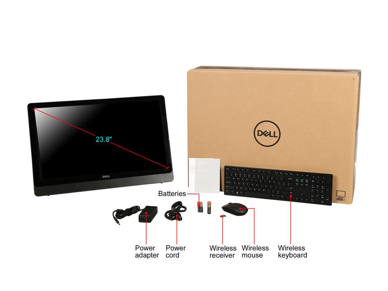 DELL All-in-One Computer Inspiron 3455 i3455-A000BLK-PUS 6GB DDR4 1TB ...