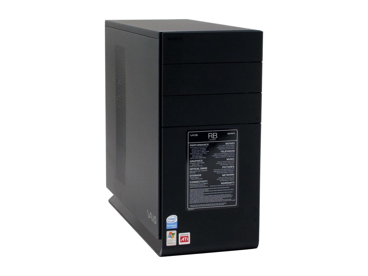 Open Box: Sony Desktop PC VAIO VGC-RB64G Intel Pentium D 920 1GB DDR2 ...