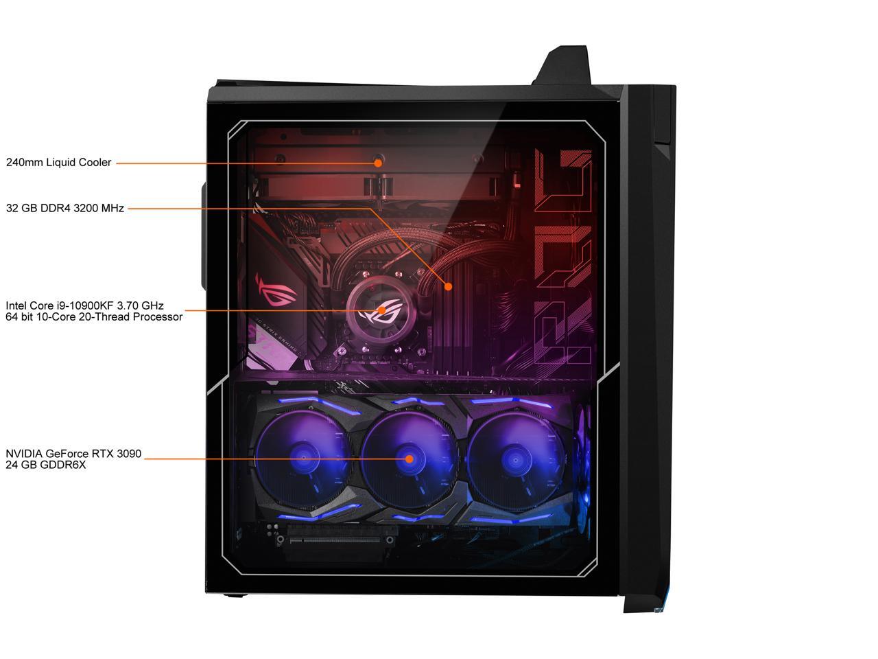 ASUS ROG Strix G35CZ Gaming Desktop PC, GeForce RTX 3090, Factory ...