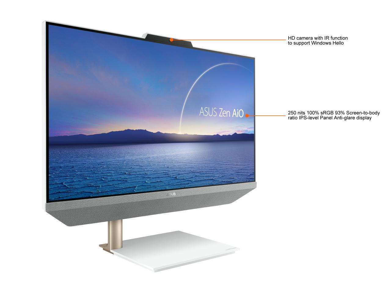 ASUS Zen AiO 24, 23.8" FHD Non-Touch Display, AMD Ryzen 5 5500U ...