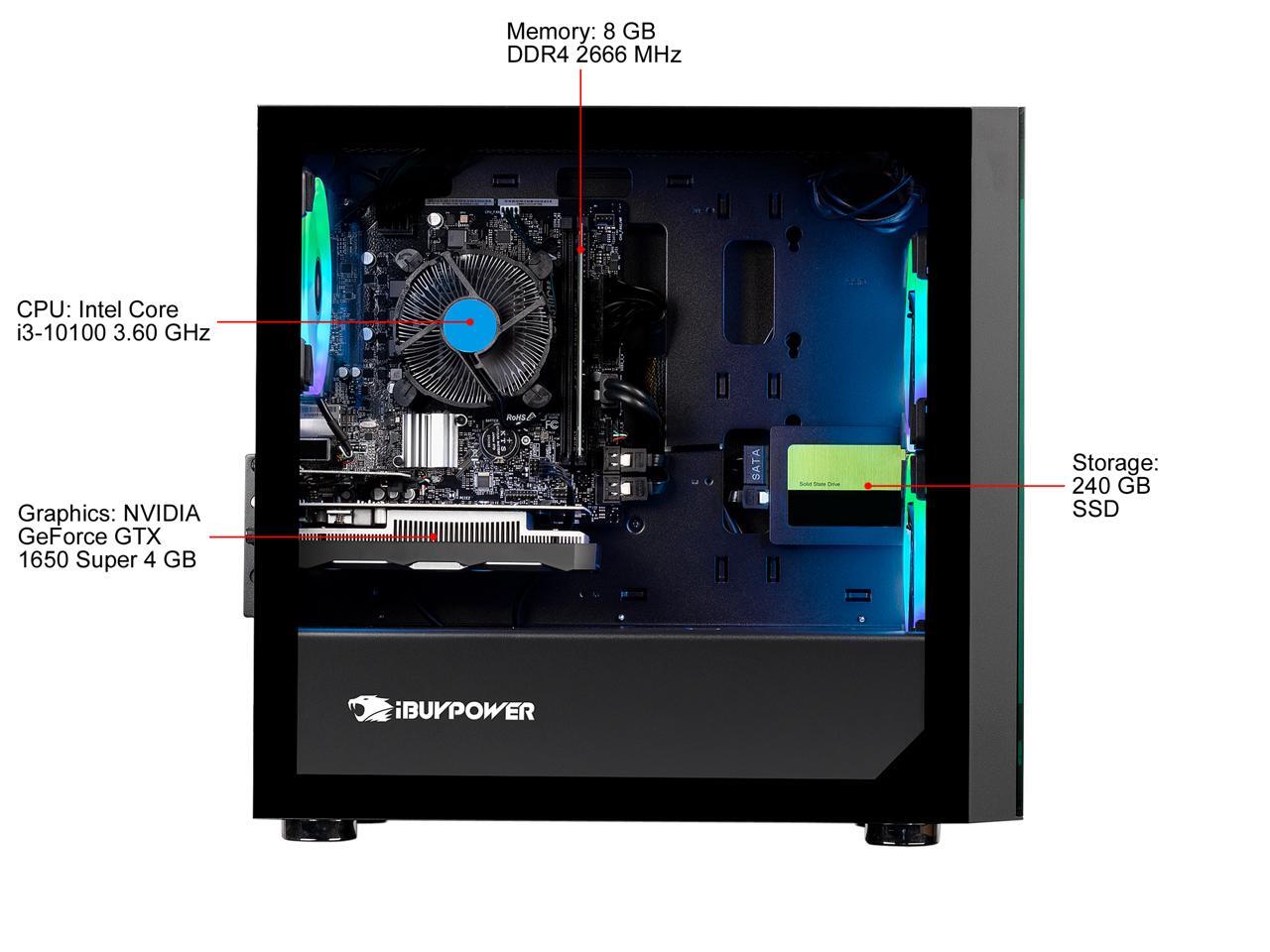 iBUYPOWER Gaming Desktop Intel Core i3 10th Gen 10100 - Newegg.ca