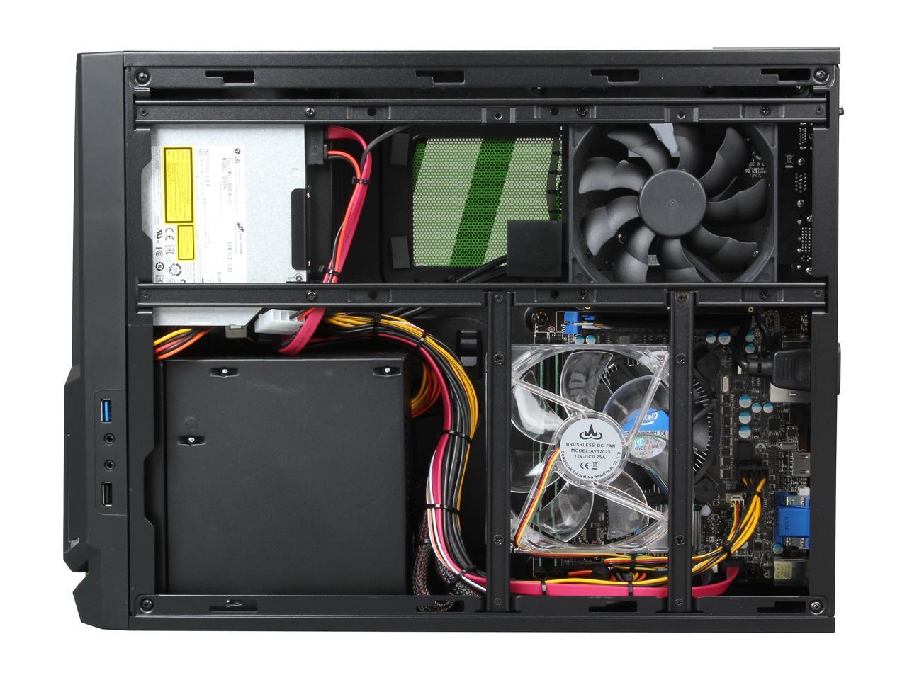 CyberpowerPC Desktop PC Zeus Mini H100 ZMH100 Intel Core i3-4330 8GB ...