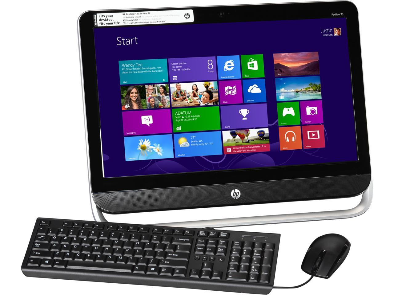 HP All-In-One PC Pavilion 23-b390 (H6U75AA#ABA) AMD A6-5200 4GB DDR3 ...