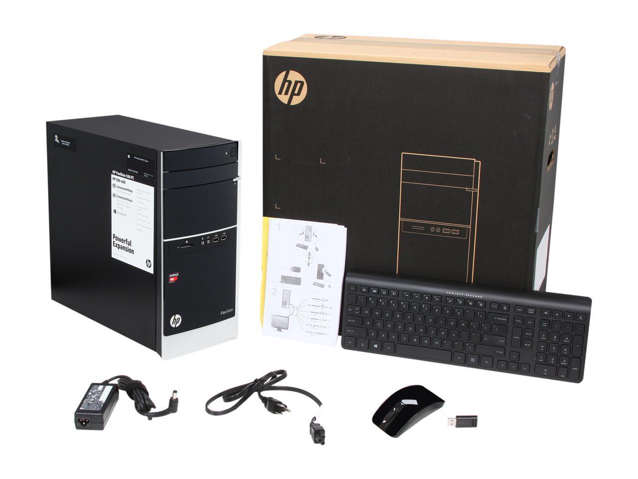 HP Desktop PC Pavilion 500-a60 (H5Q16AA#ABA) AMD A6-5200 8GB DDR3 1TB ...