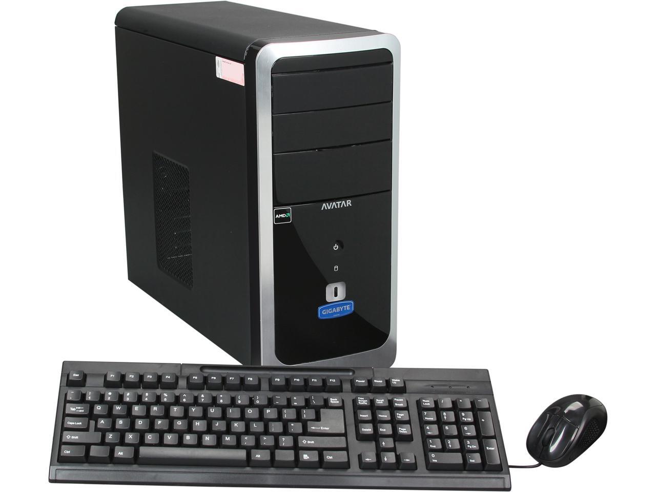 Avatar Desktop PC VBOX E AMD Dual-Core Processor E-350 (1.60GHz) 4GB ...