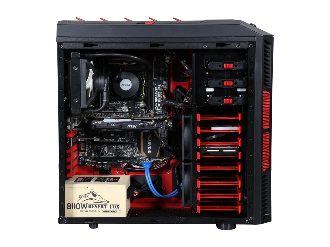 CybertronPC Gaming PC Minotaur II (Red) Intel Core i7-5820K 16GB DDR4 ...