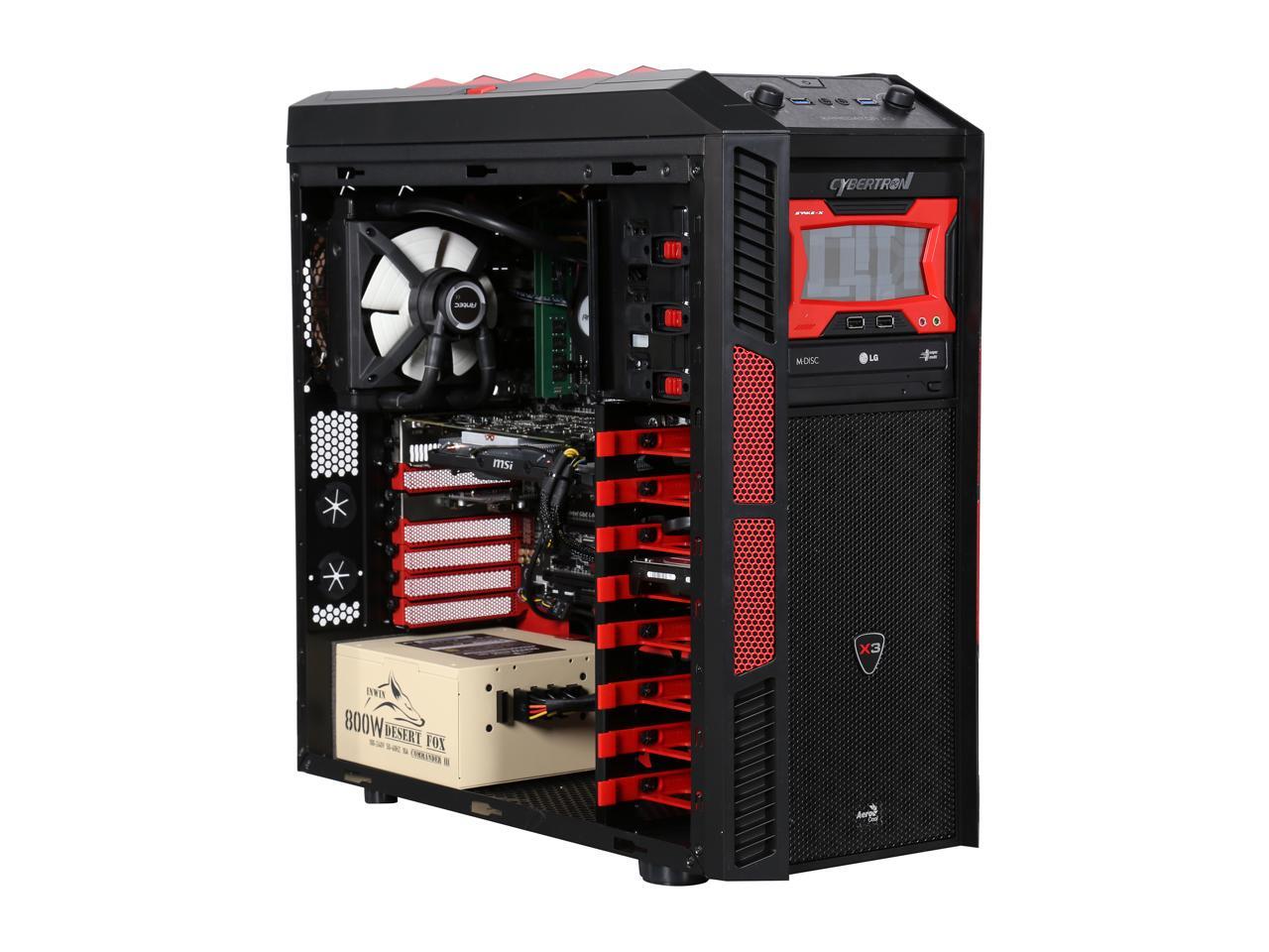 CybertronPC Gaming PC Minotaur II (Red) Intel Core i7-5820K 16GB DDR4 ...