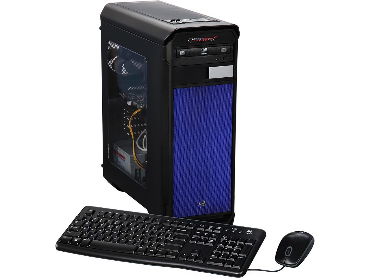 CybertronPC Rhodium GTX (Blue) Gaming Desktop PC AMD FX-Series FX-4300 ...