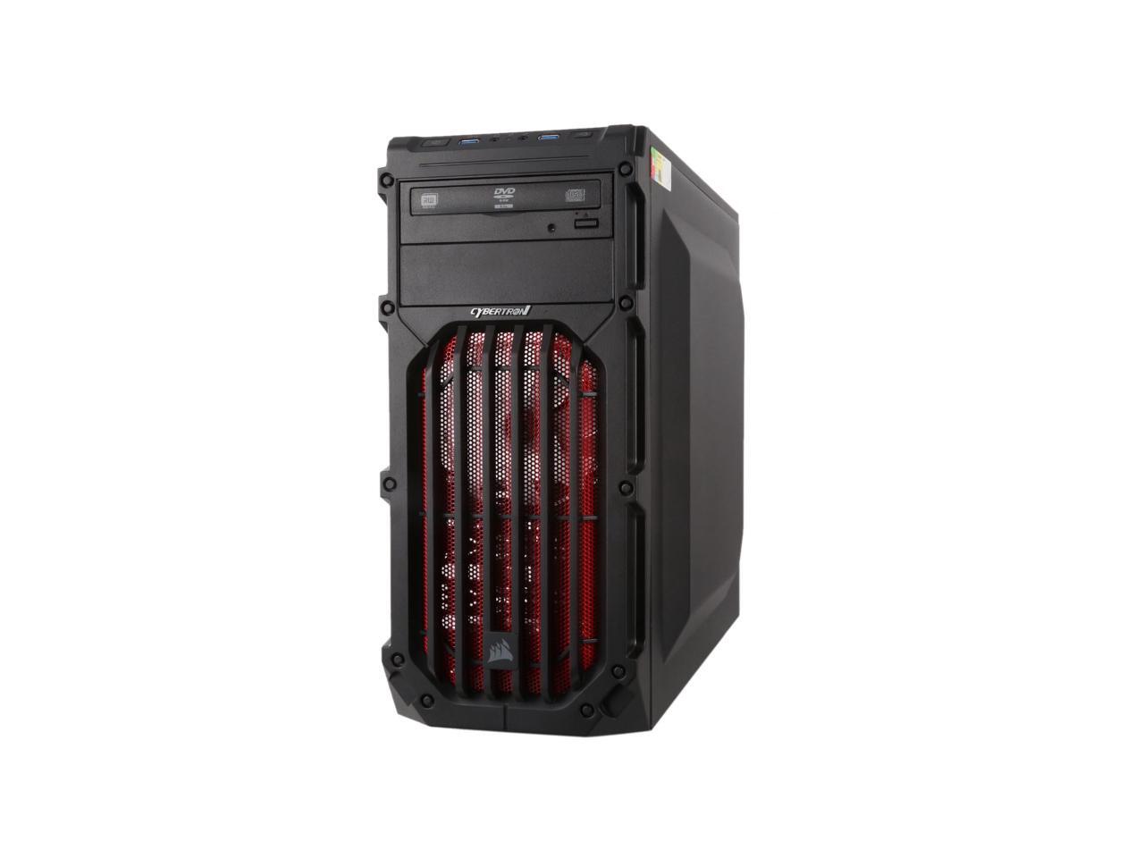 CybertronPC VR Ready Gaming Desktop Computer Palladium-1080X (Red ...