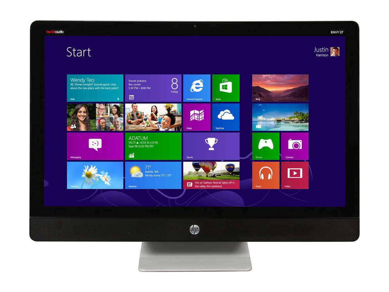 HP All-in-One PC ENVY Recline 27-k117c (F3D29AA#ABA) Intel Core i7 ...