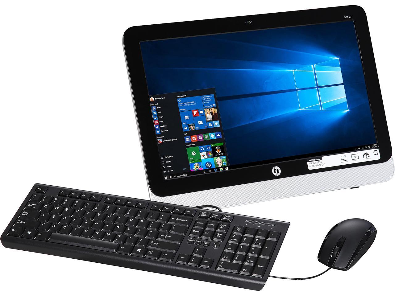 HP All-in-One Computer 19-2404 AMD E1-Series E1-6010 4GB DDR3 1TB HDD ...