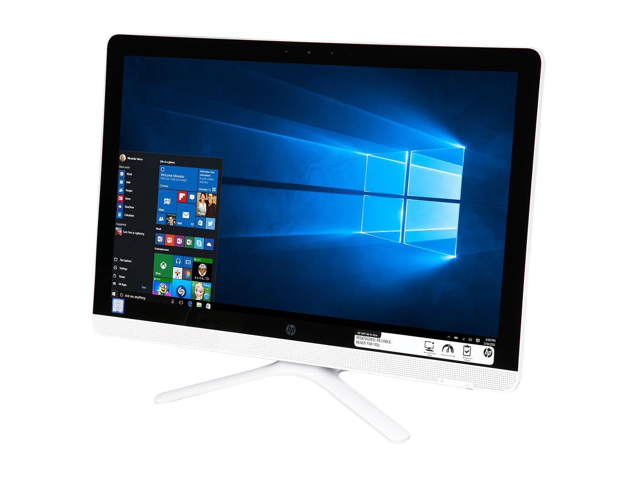 HP All-in-One Computer 24-g030 Intel Core i3-6100U 4GB DDR4 1TB HDD 23. ...
