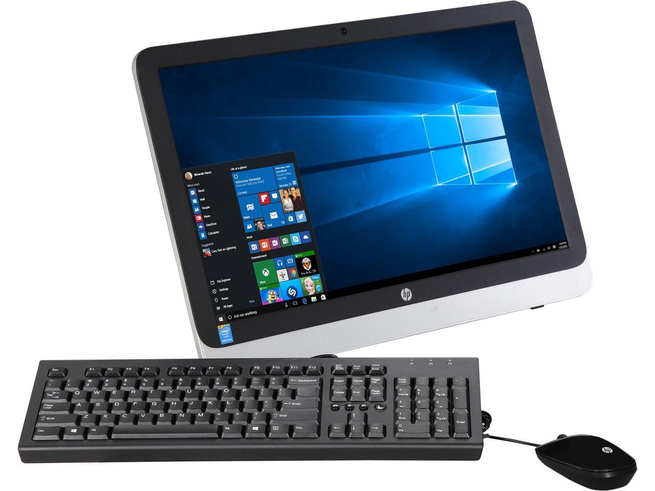 Refurbished: HP All-in-One Computer 23-R010 Intel Pentium G3260T 4GB ...