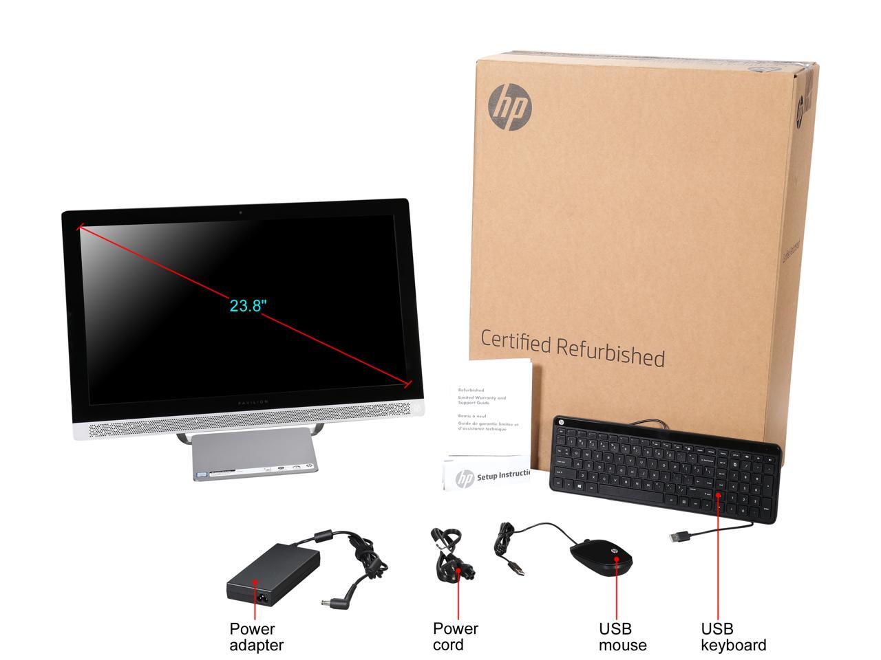 Refurbished: HP All-in-One Computer Pavilion 24-b017c Intel Core i5 ...