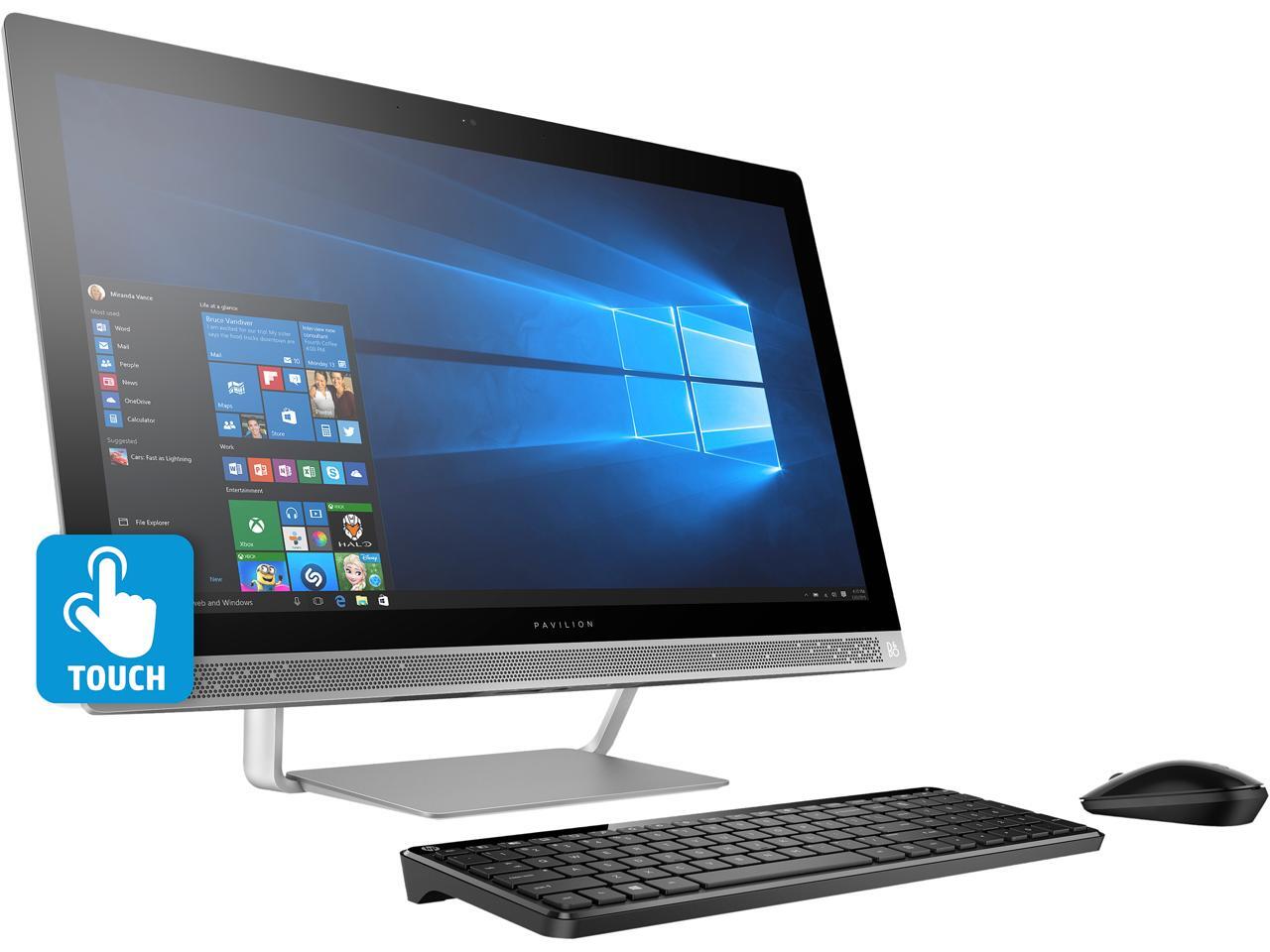 HP All-in-One Computer Pavilion 24-b240 Intel Core i7-7700T 12GB DDR4 ...
