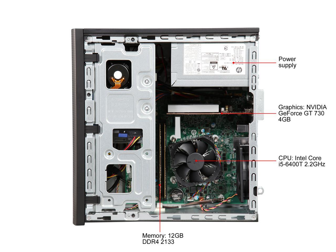 Refurbished: HP Desktop PC Pavilion 510-P117c Intel Core i5-6400T 12GB ...