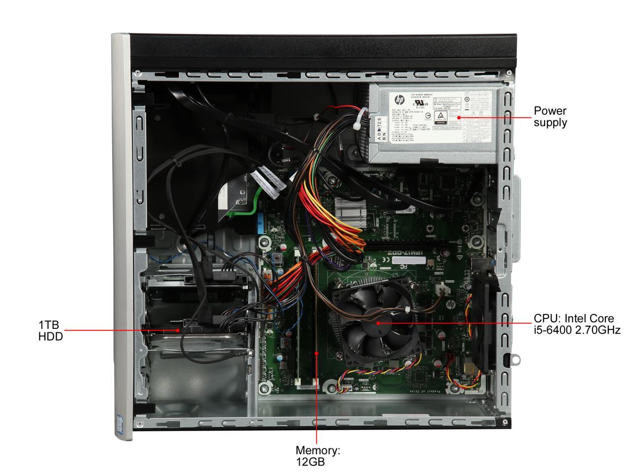 Refurbished: HP Desktop Computer ENVY 750-414 Intel Core i5-6400 12GB ...