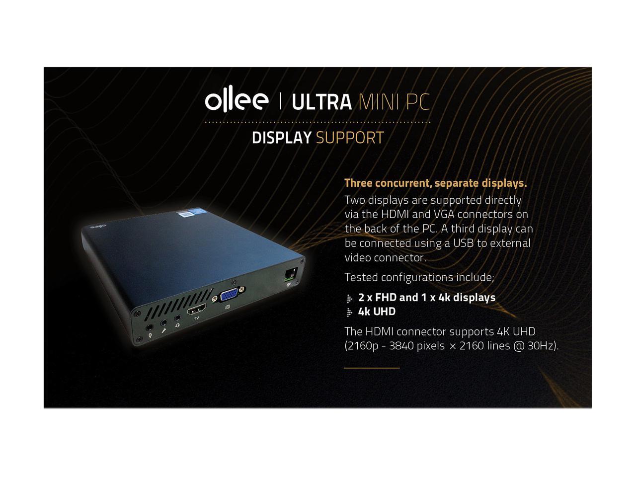 Open Box: Ollee Ultra Mini Smart Cloud PC MAPMG Celeron N3350 (up to 2. ...