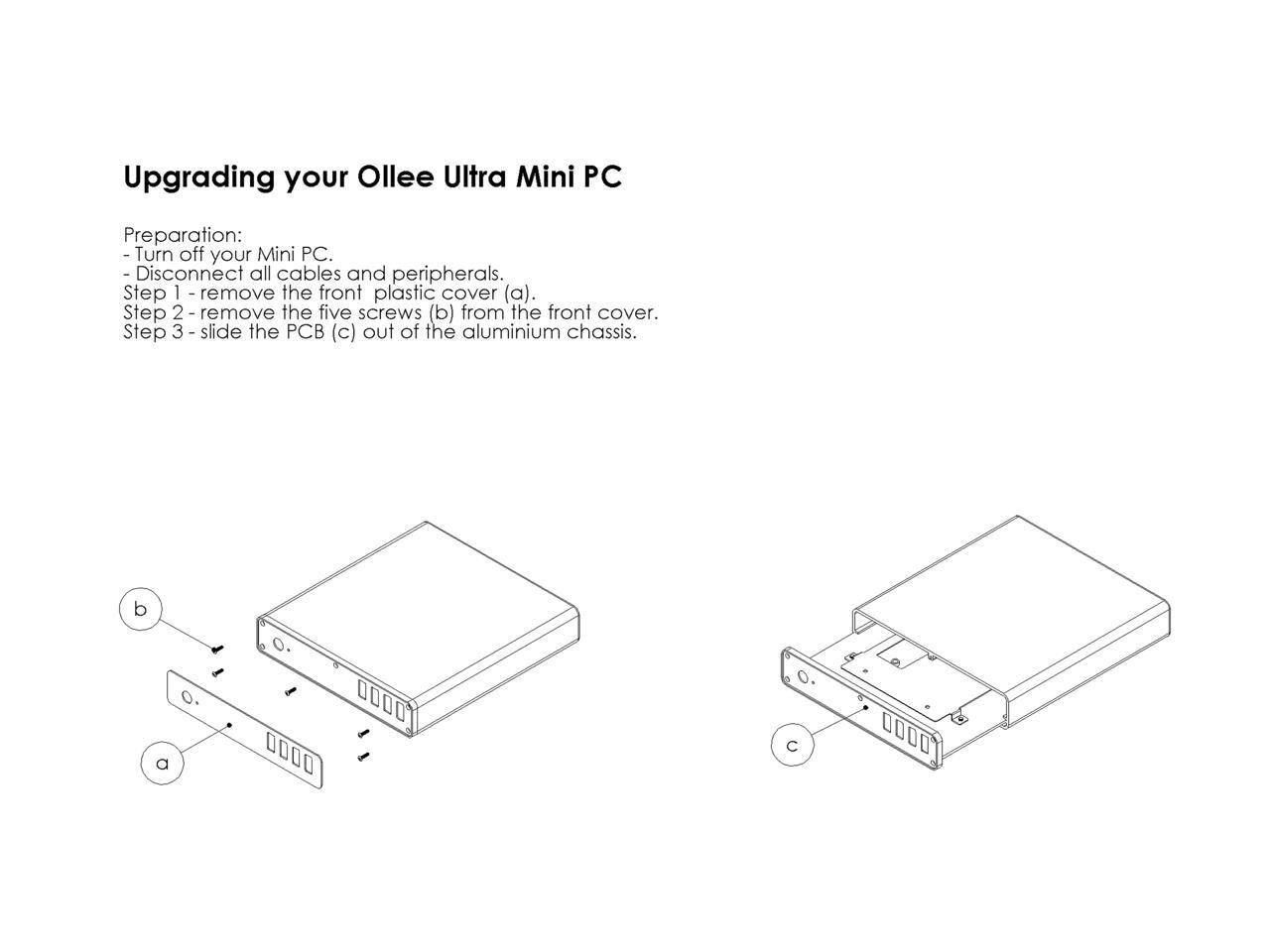 Ollee Ultra Mini Smart Cloud PC MAPMG128 Celeron N3350 (up to 2.4 GHz ...