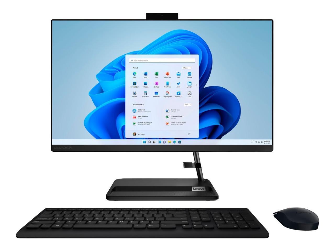 Lenovo - IdeaCentre AIO 3 AMD 24" All-In-One - AMD Ryzen 5 5500U - 8GB ...