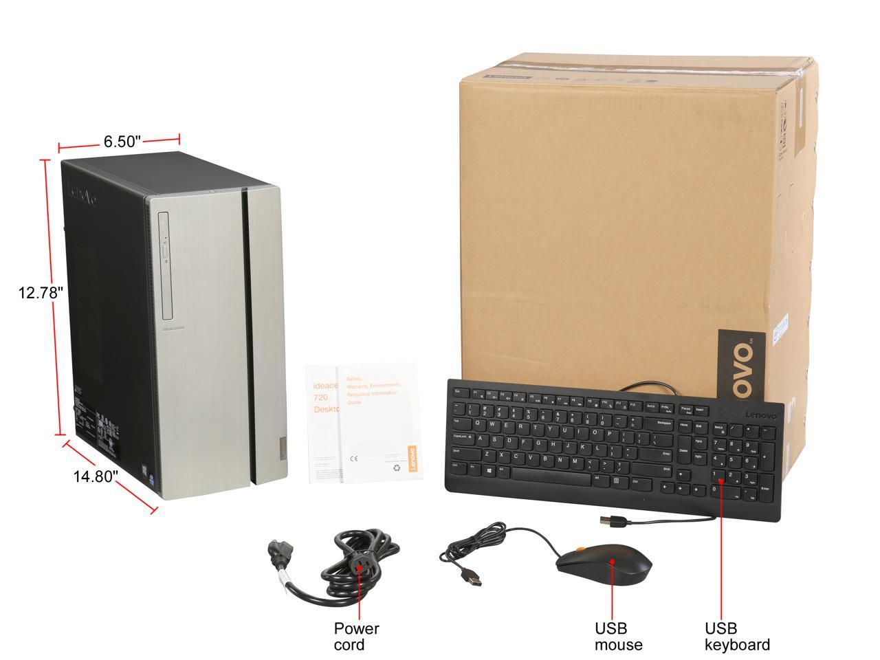 Lenovo Desktop Computer IdeaCentre 720-18ICB (90HT0004US) Intel Core i7 ...