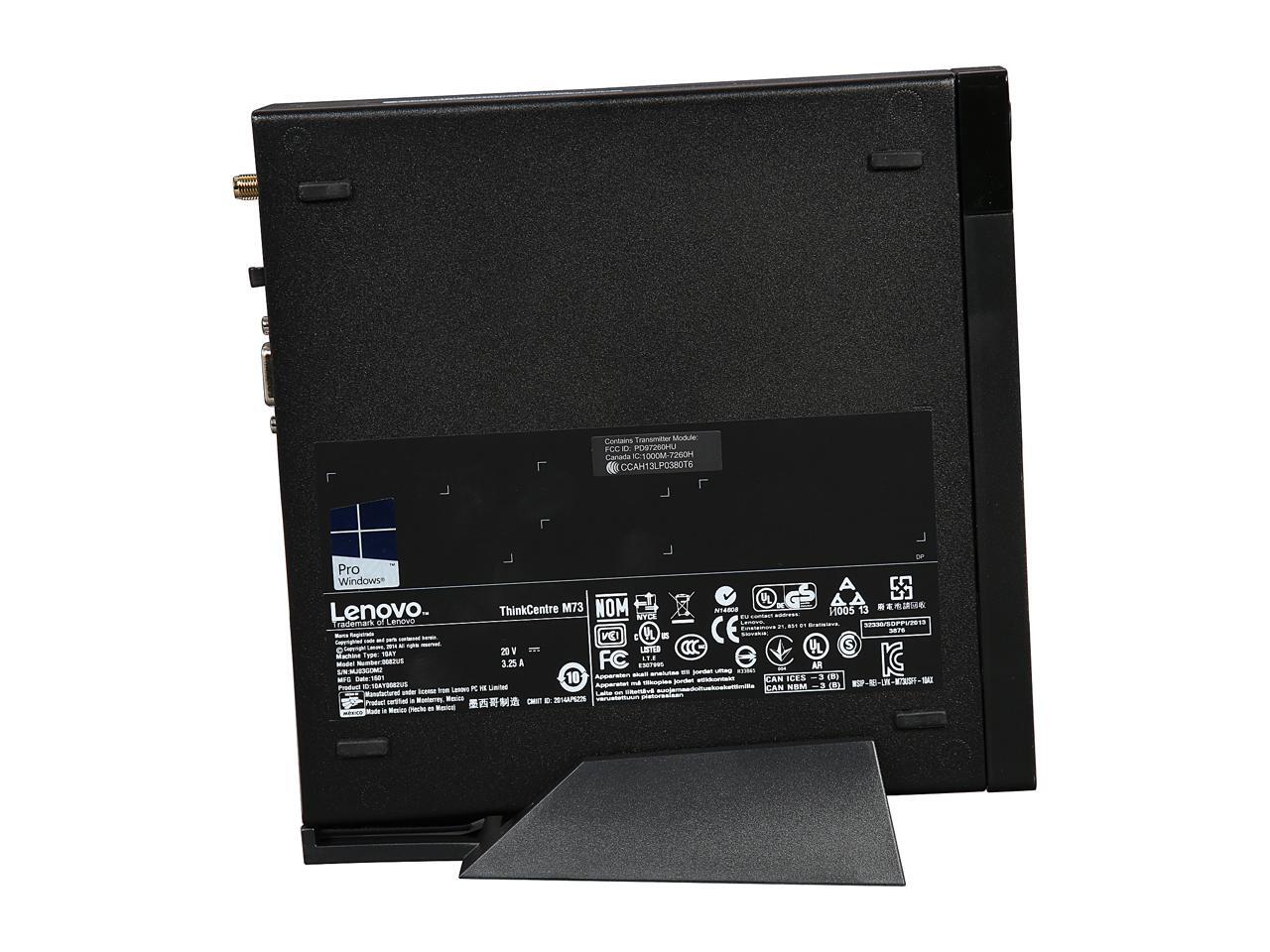 Lenovo Desktop Computer ThinkCentre M73 Tiny (10AY0082US) Intel Core i3 ...