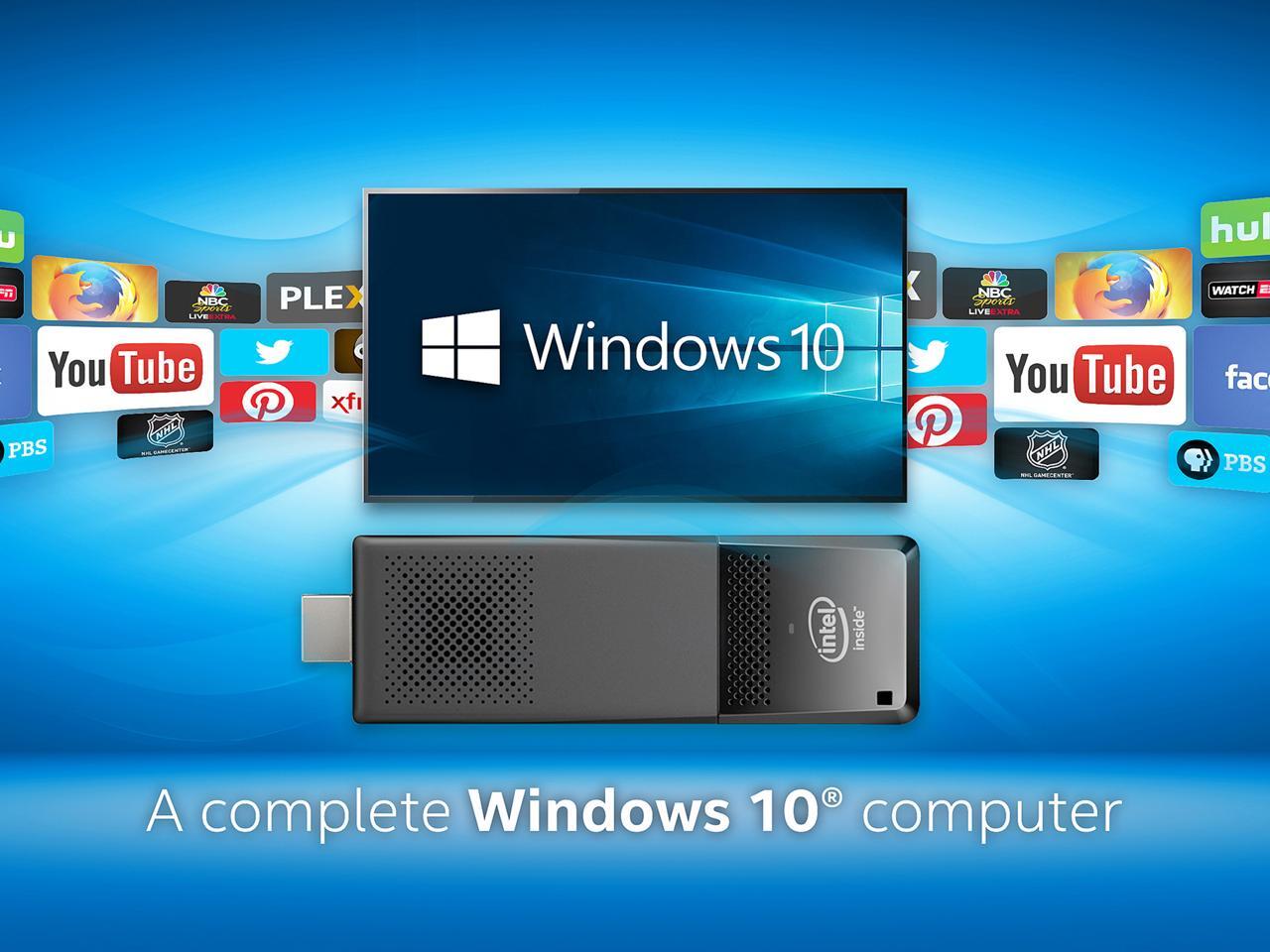 Intel Compute Stick BOXSTK1AW32SC Ultra-slim PC Intel Atom X5-Z8300 (1. ...