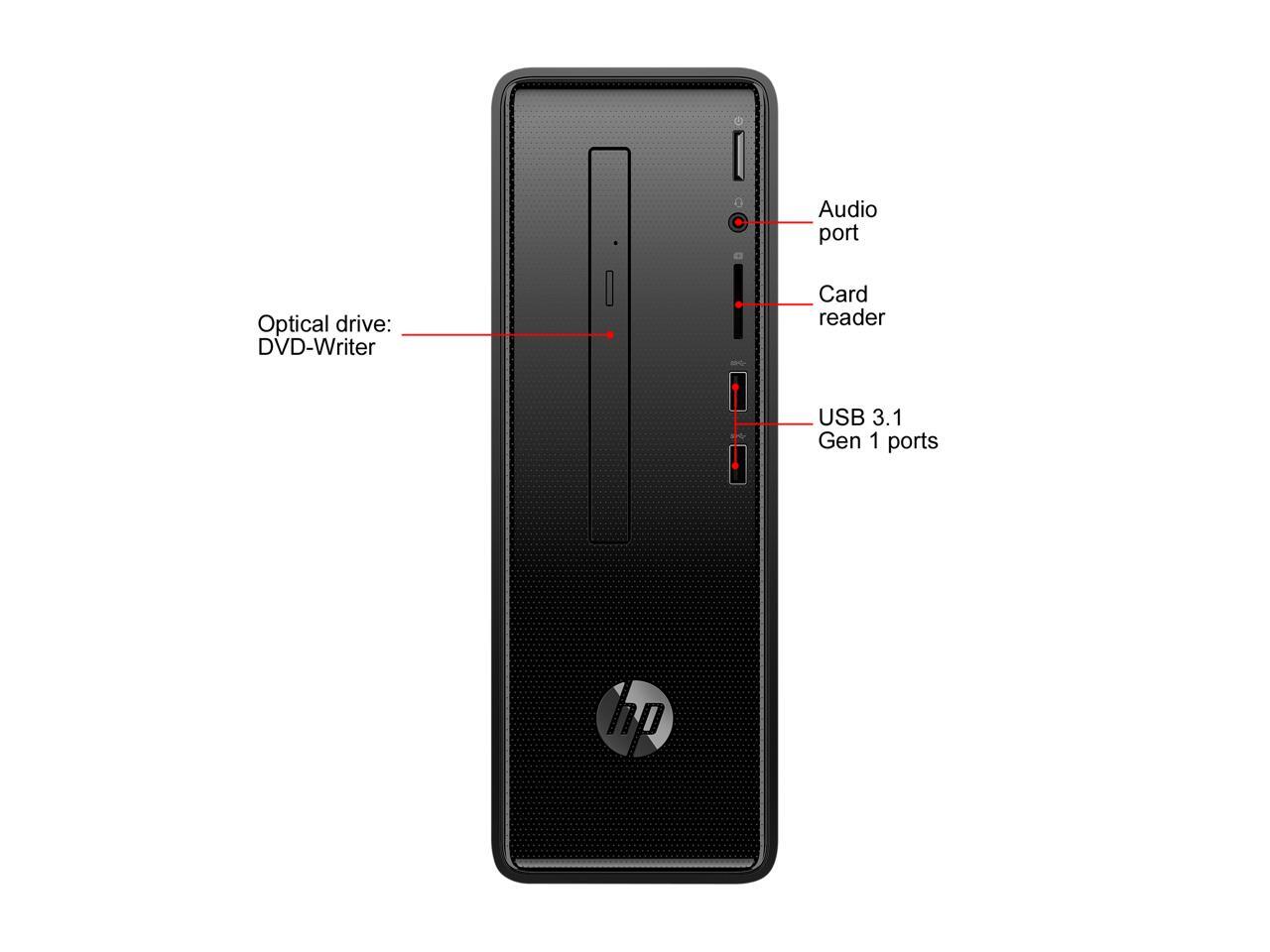 HP Slim Desktop Computer 290-a0030 AMD A4-9125 4GB DDR4 1TB HDD Windows ...