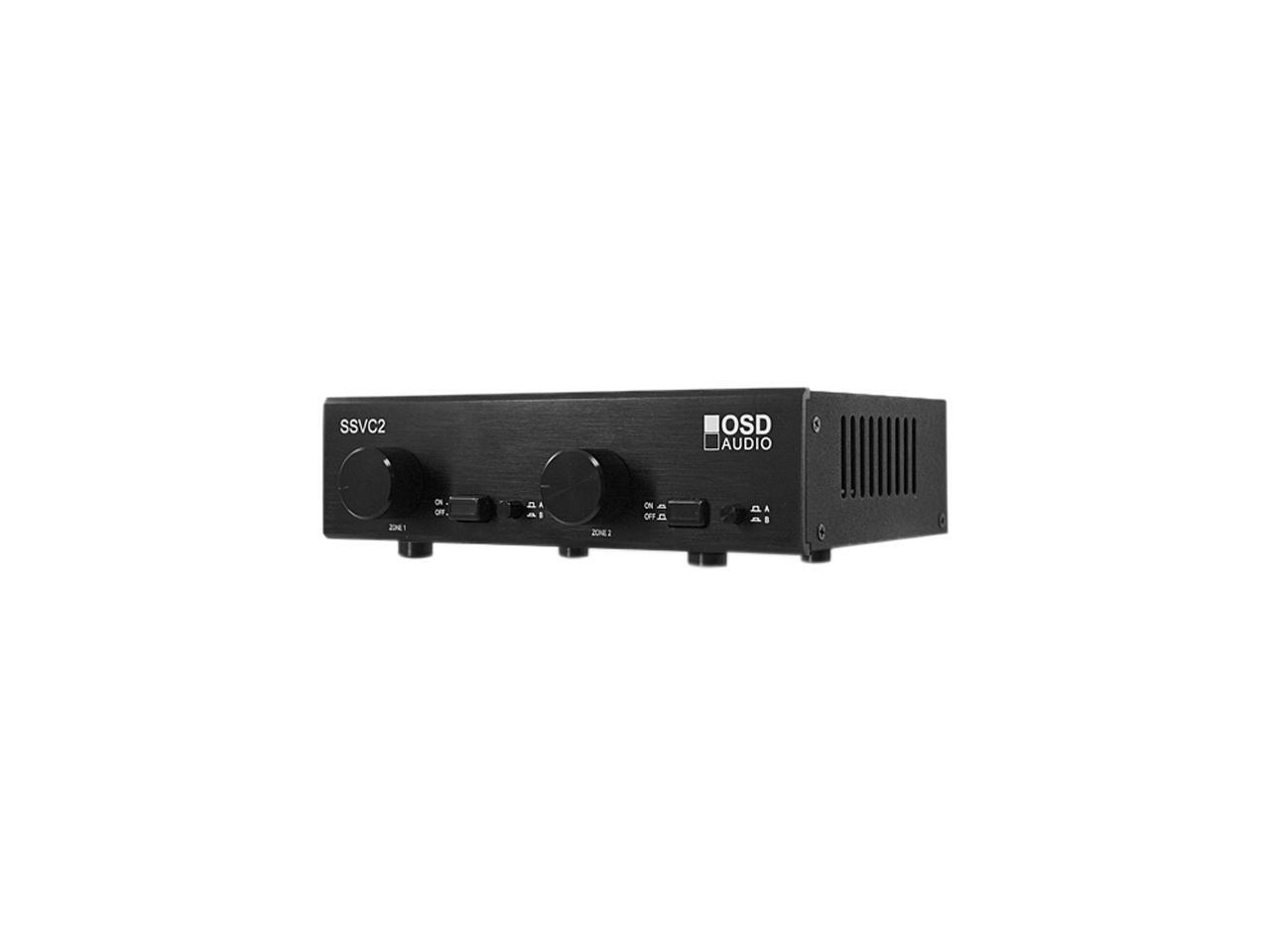 OSD Audio SSVC2 Dual Source 2-Zone Speaker Selector with Volume Control ...