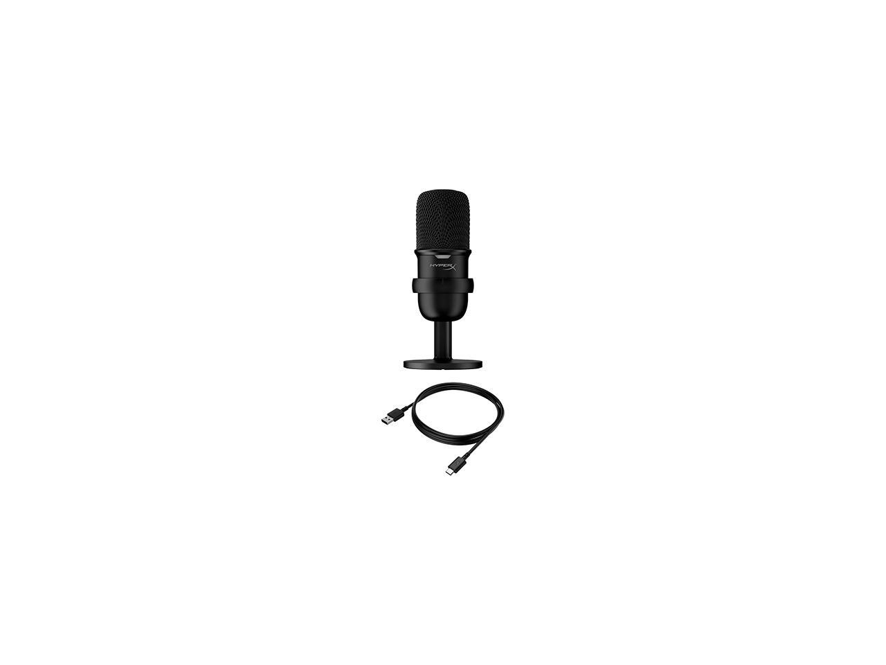 HyperX SoloCast Wired Cardioid USB Condenser Gaming Microphone - Black ...