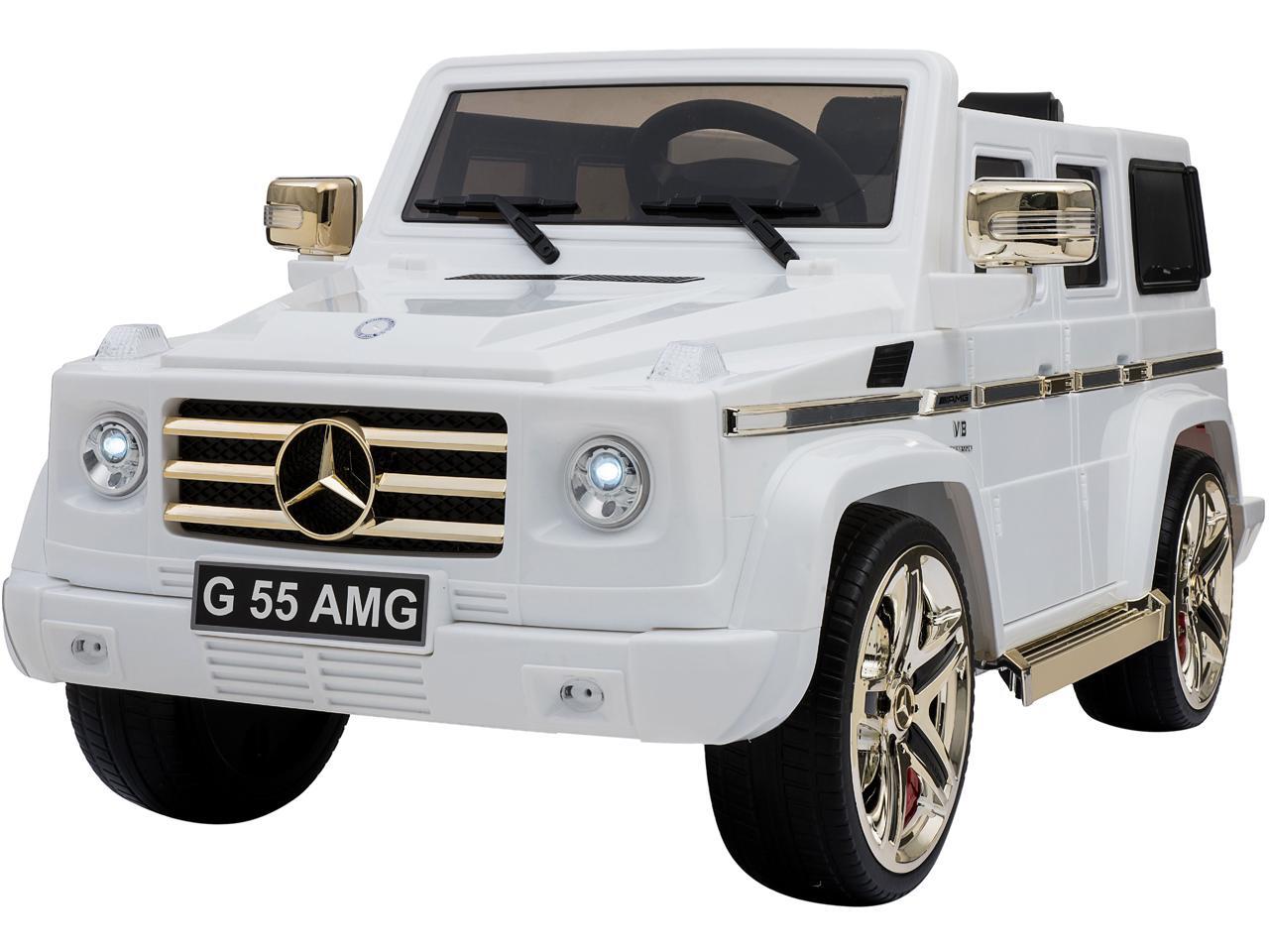 Kool Karz 12v Mecedes Benz G55 Wagon High Door Ride On Toy, Black/White ...