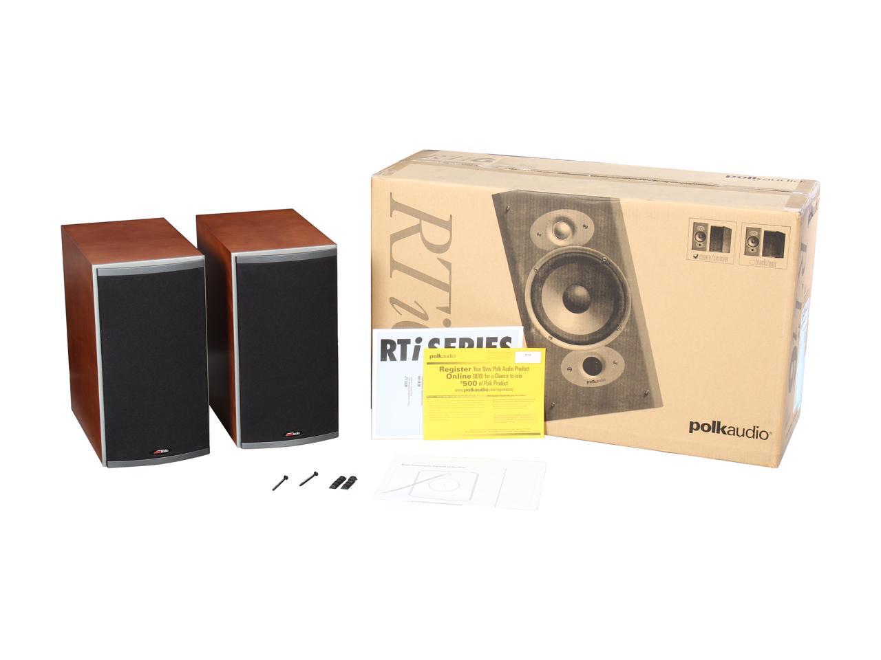 Open Box: Polk Audio RTi6 Bookshelf speaker Pair (Cherry) - Newegg.com