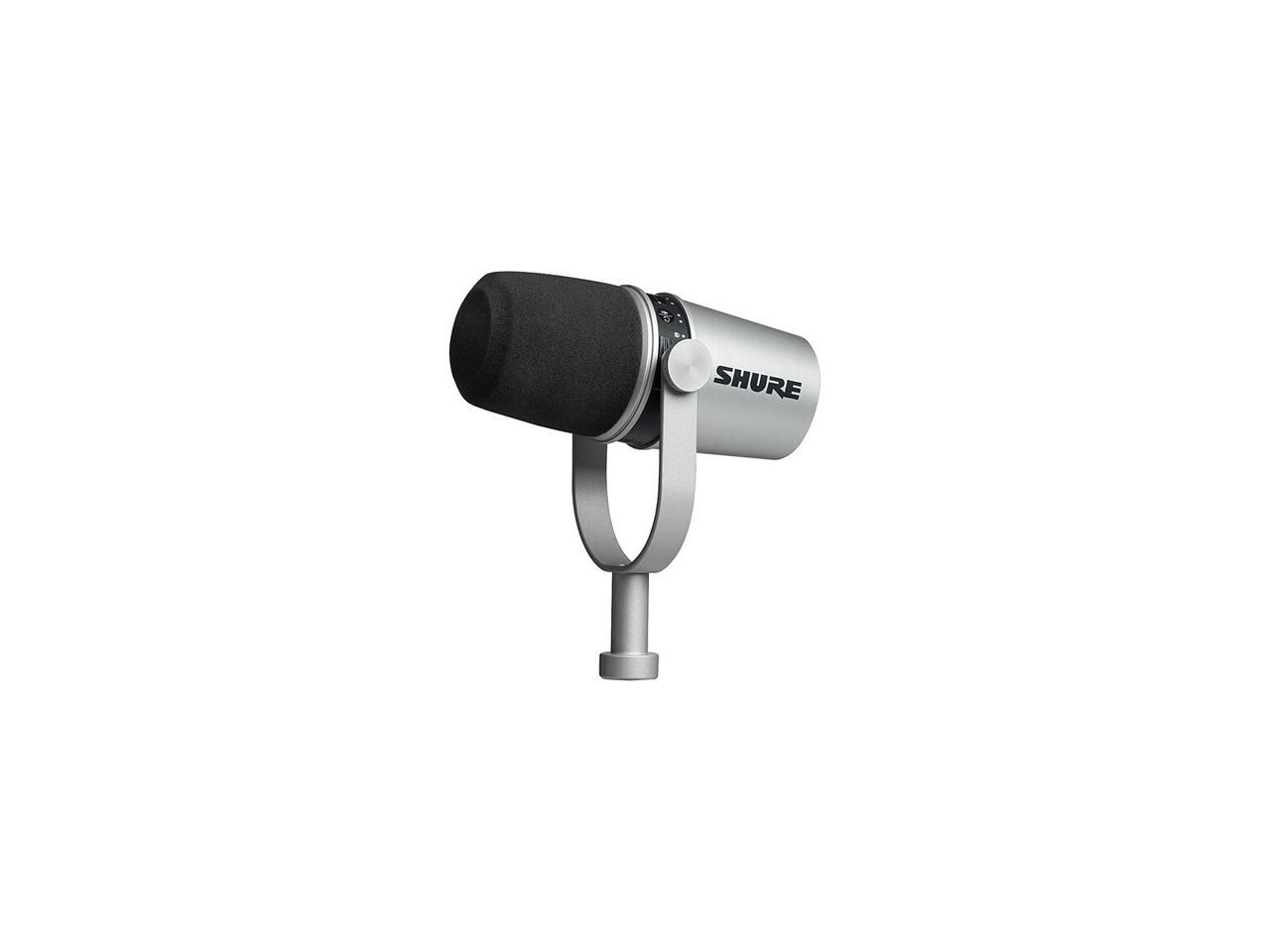 Shure MV7 Podcast Microphone (Silver) for Podcasting, Home Recording ...