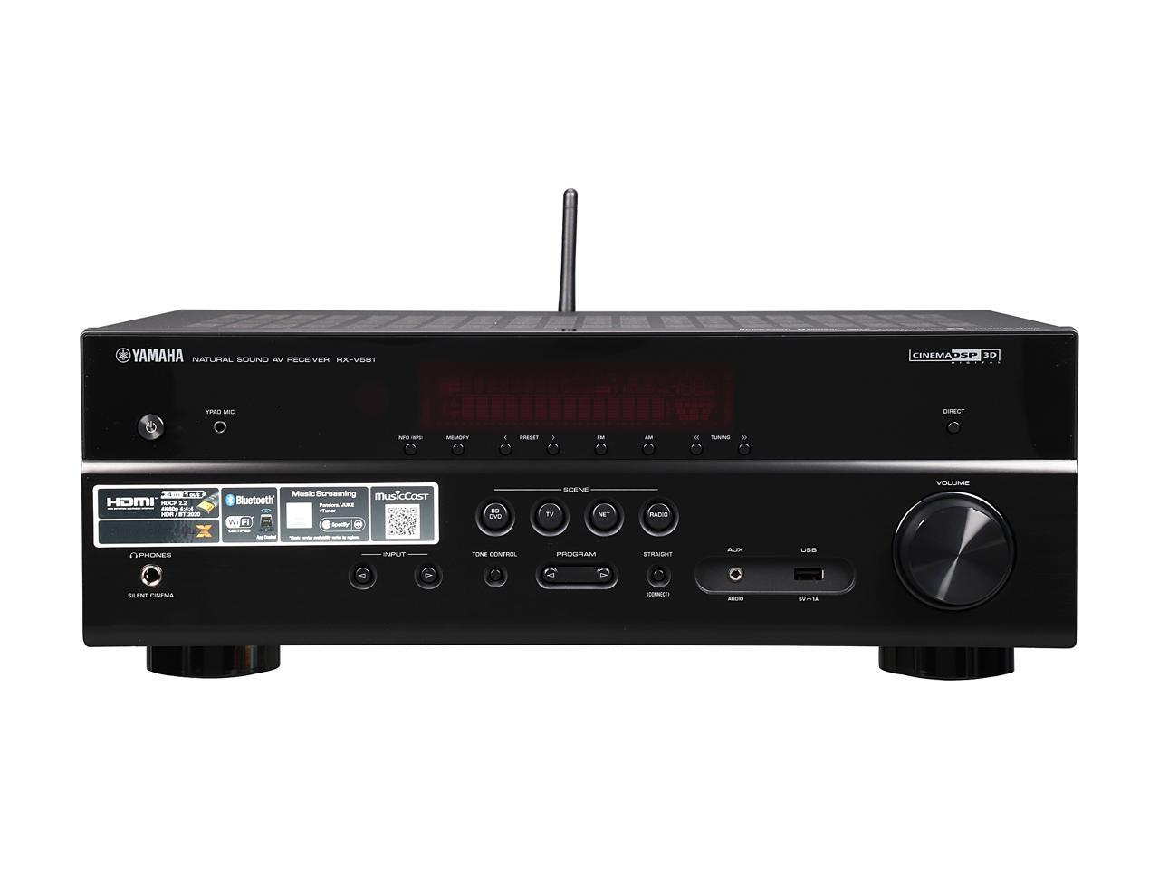 Open Box: Yamaha RX-V581 7.2-Channel Network A/V Receiver, Black ...