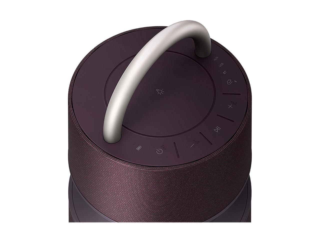 LG - XBOOM 360 Portable Bluetooth Omnidirectional Speaker - Burgundy ...