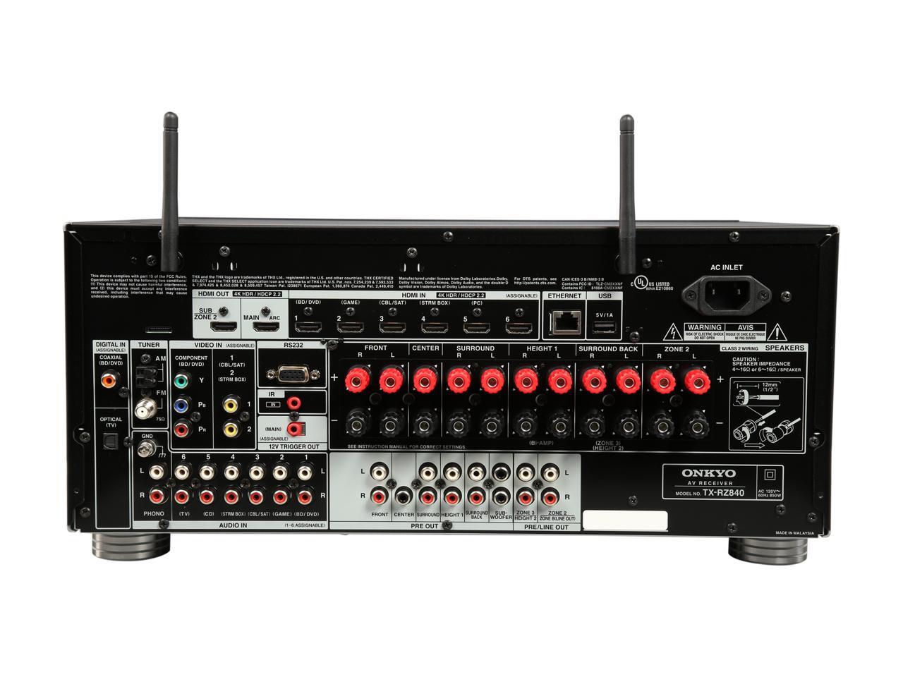 Onkyo TX-RZ840 9.2-Channel Network A/V Receiver - Newegg.com