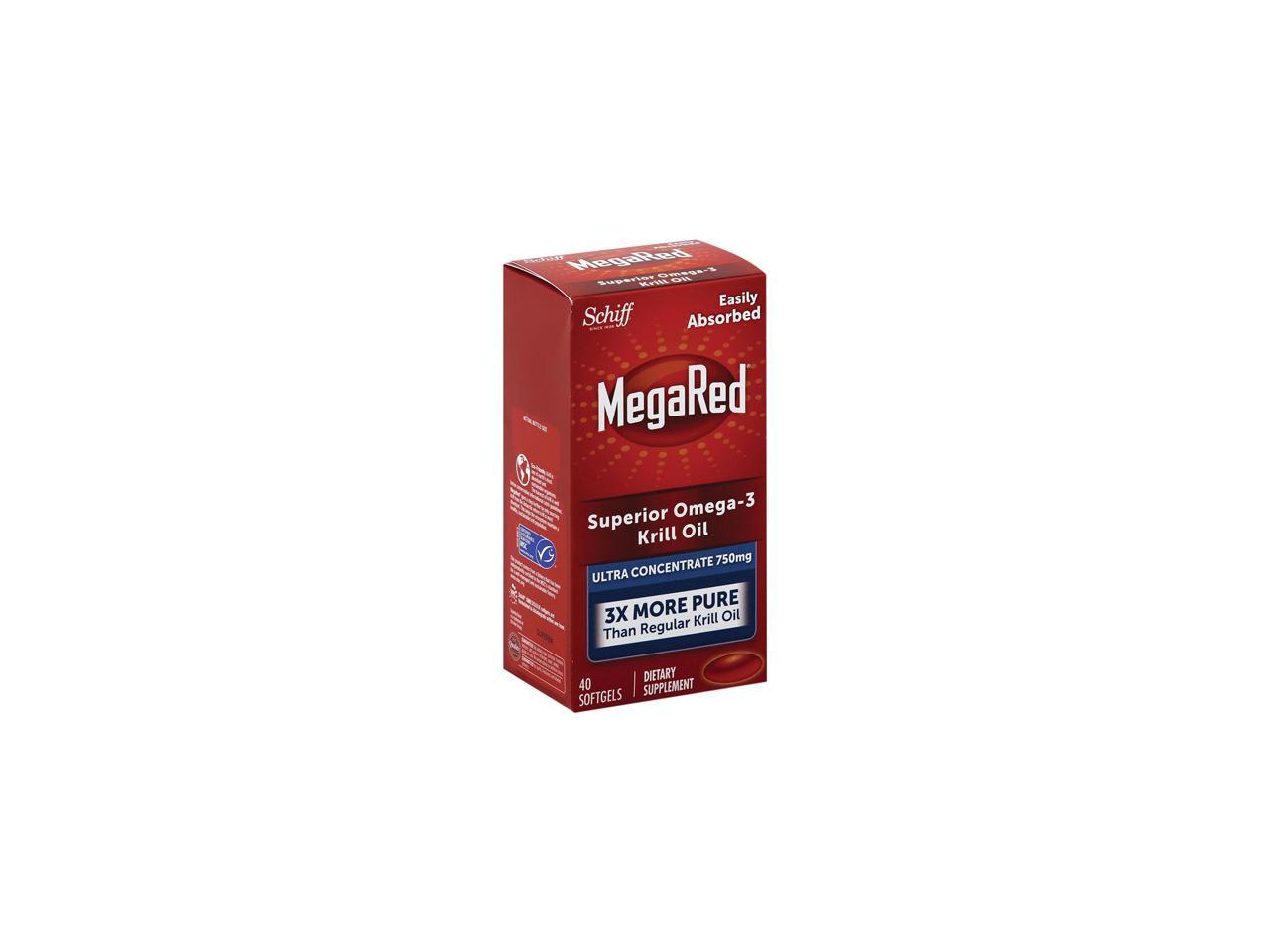 MegaRed Ultra Concentration Omega-3 Krill Oil Softgel, 40 Count ...