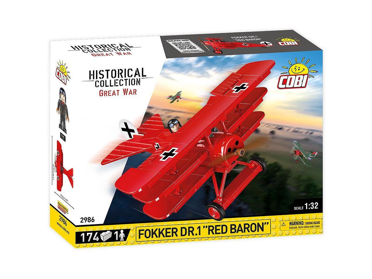 COBI Historical Collection: The Great War Fokker DR.1 "Red Baron" Plane ...