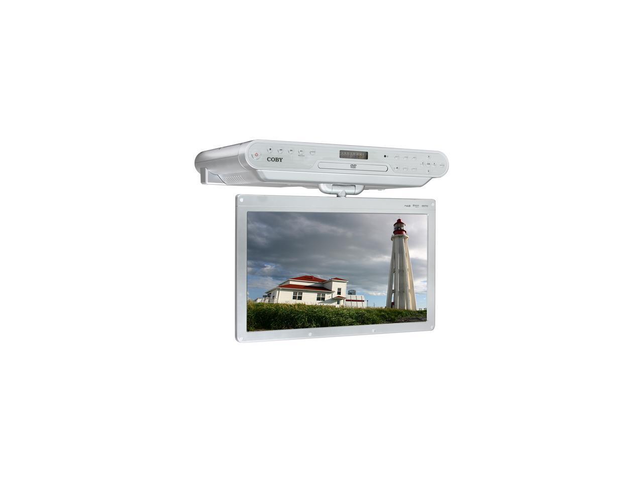 COBY KTFDVD1560 15" Silver Under-The-Cabinet LCD TV With Built-In DVD ...