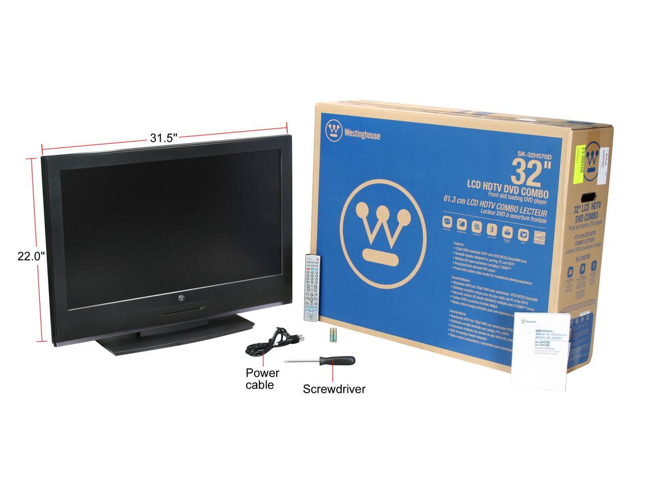 Westinghouse SK-32H570D 32" Black 720p LCD HDTV With Built-In DVD ...
