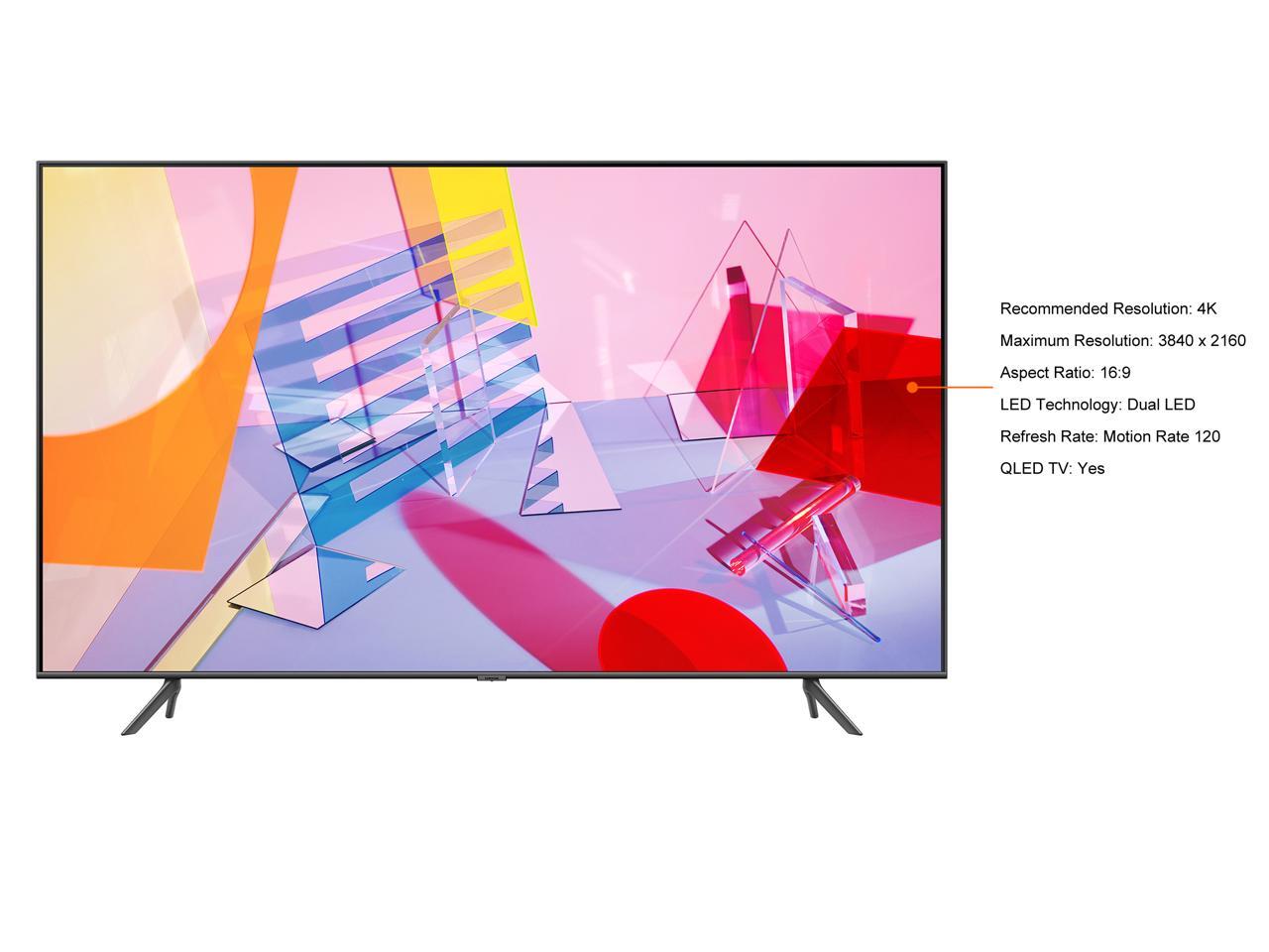 Refurbished: Samsung QLED Q60 Series 50" 4K Motion Rate 120 Smart LED ...