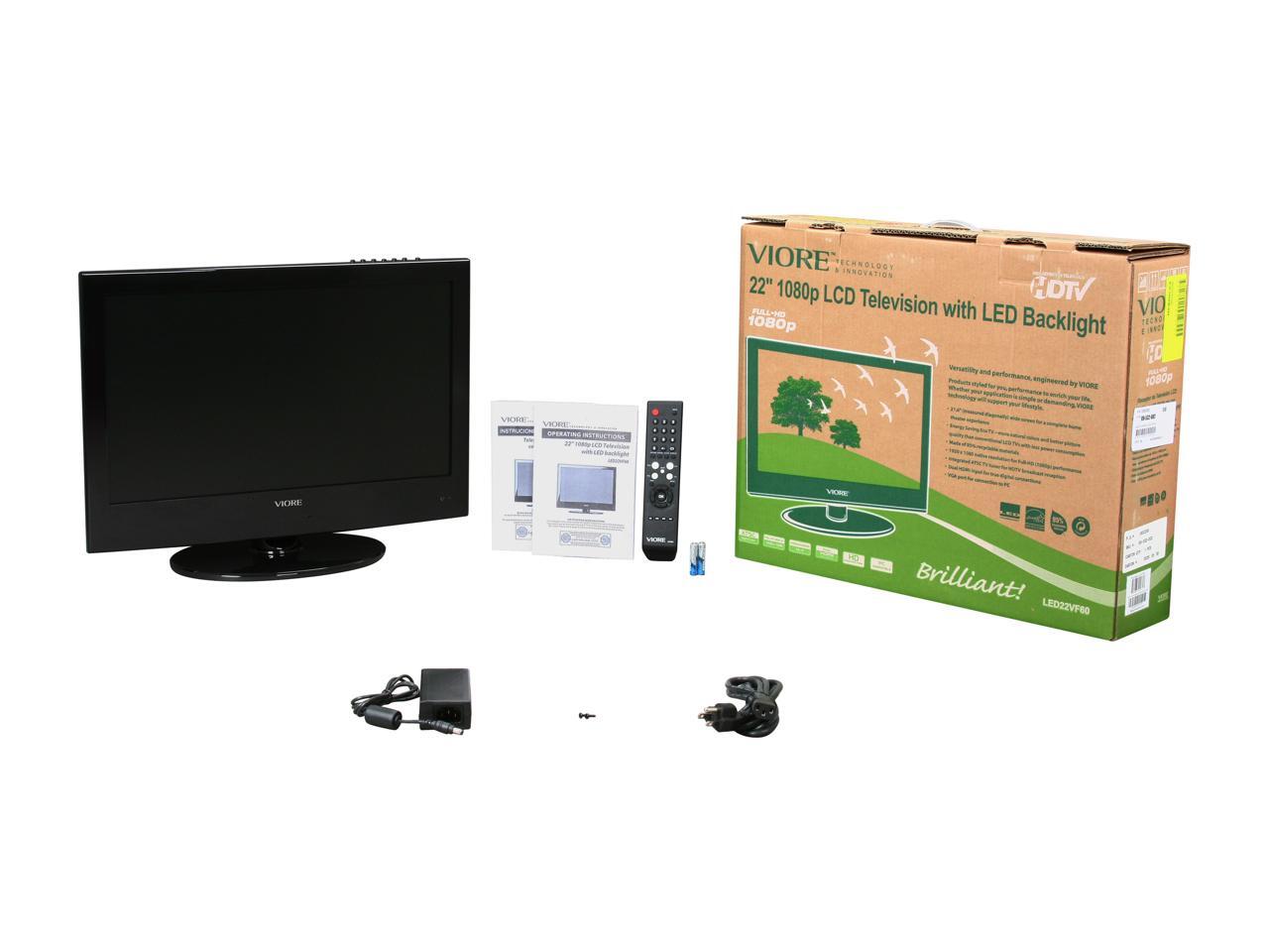 Viore 22" 1080p LED-LCD TV LED22VF60 - Newegg.com