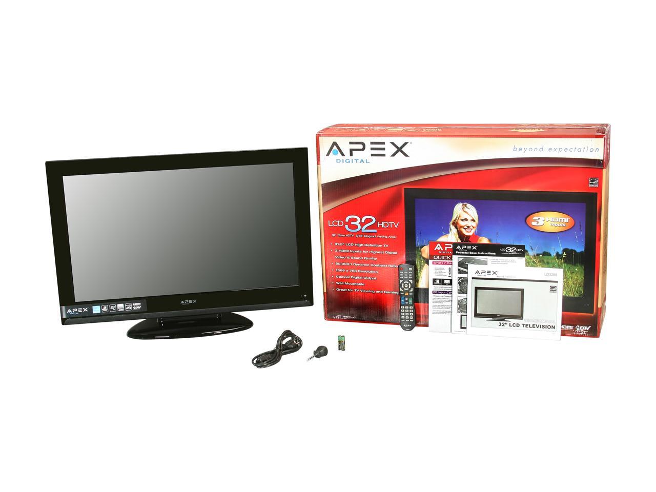 Apex Digital 32" 720p 60Hz LCD HDTV - Newegg.com