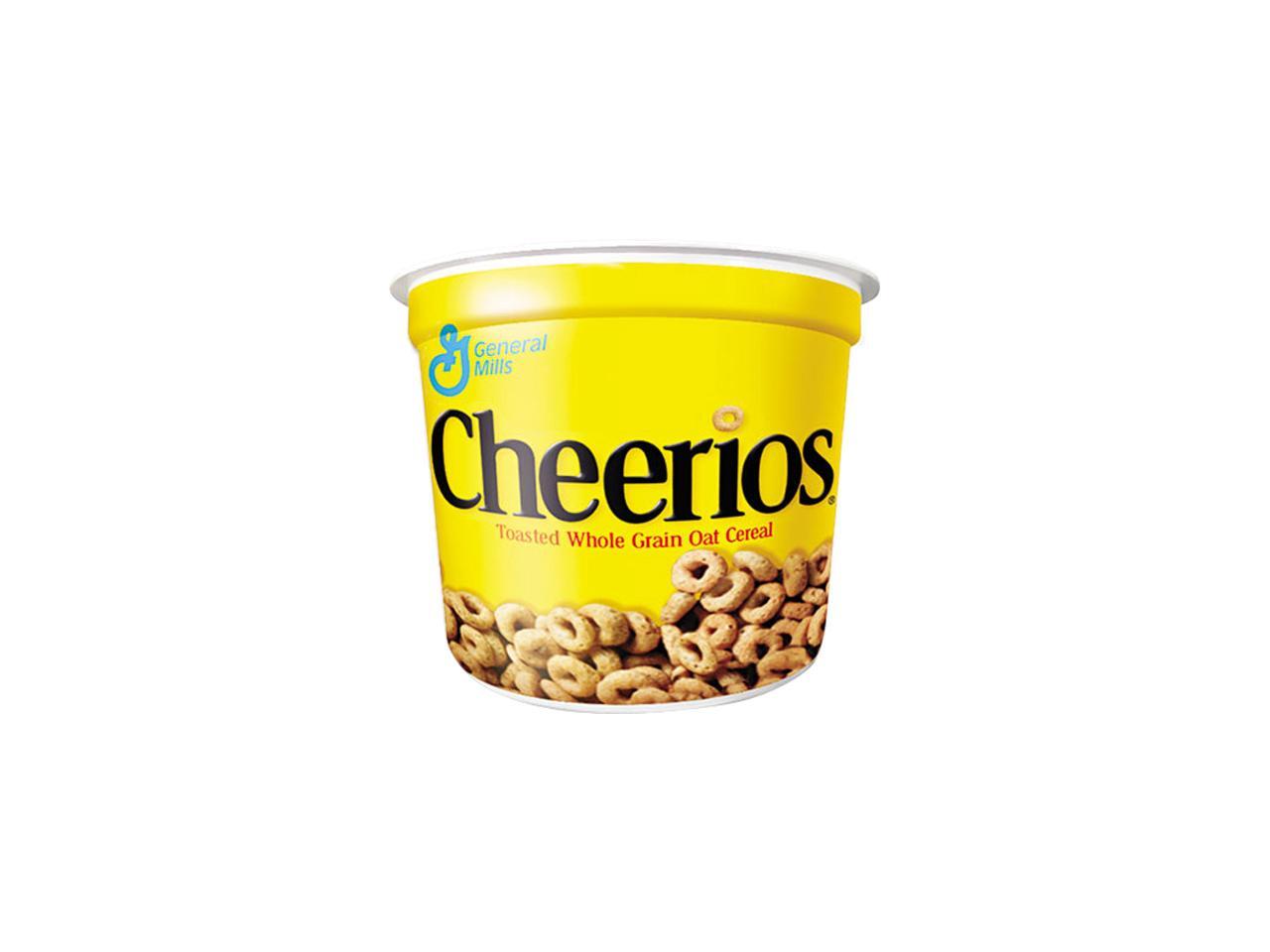 General Mills SN13896 Cheerios Breakfast Cereal, Single-Serve 1.3oz Cup ...