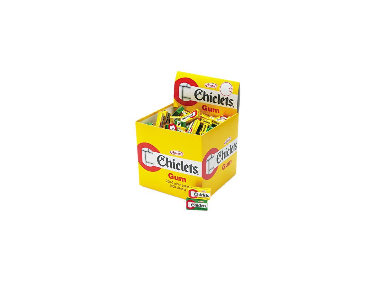 Chiclets 10849 Chewing Gum, Peppermint or Spearmint, 2 Pieces/Pack, 200 ...