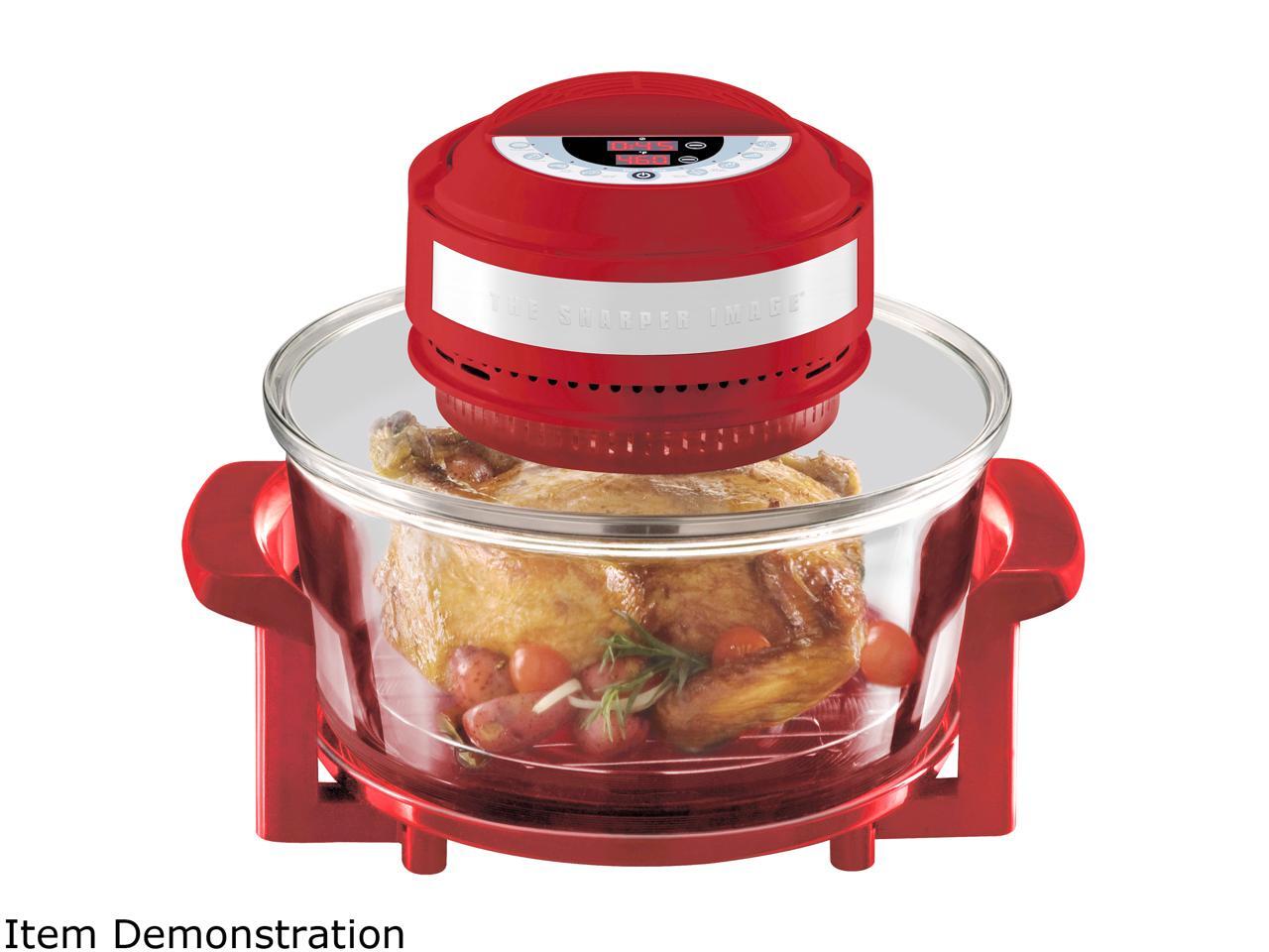 The Sharper Image 8341 Red Super Wave 12-1/2-Quart Countertop Oven ...
