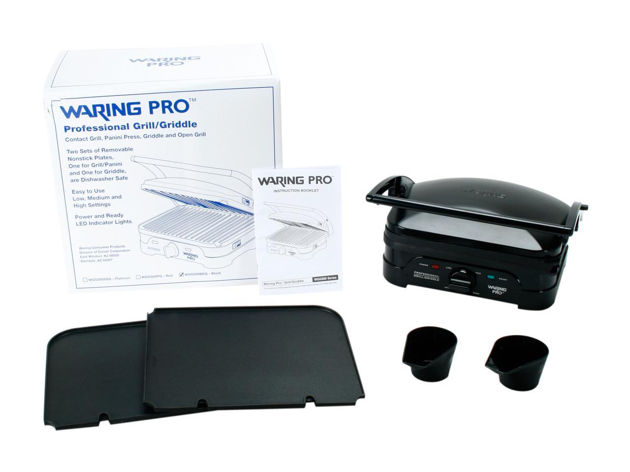 Waring Pro Professional Indoor Grill and Griddle w/ Removable Plates ...